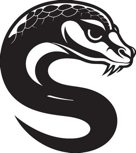 Premium Vector Obsidian Serpent Noir Vector Illustrationnightshade Viper Black Vector Design