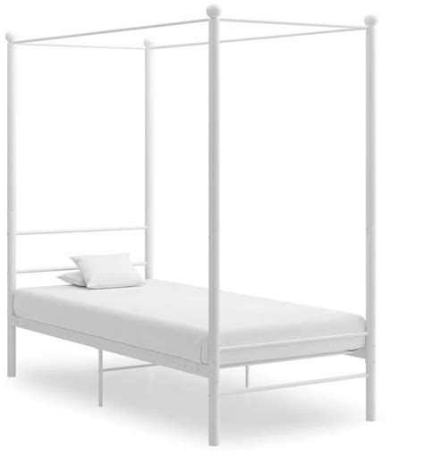 Lova Shopme Lovos Rėmas Su Baldakimu Baltos Spalvos 90x200cm Metalas