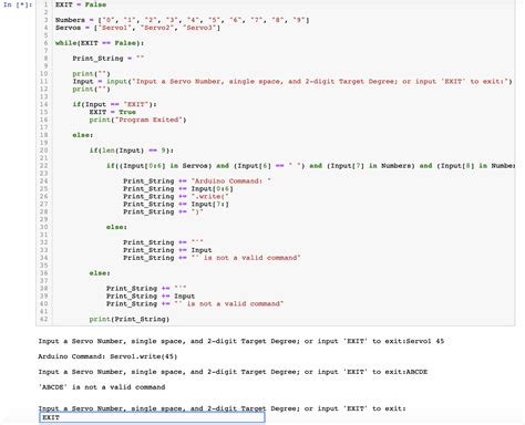 Controlling An Adeept Servo Arm By Typing Commands Into An Input Field