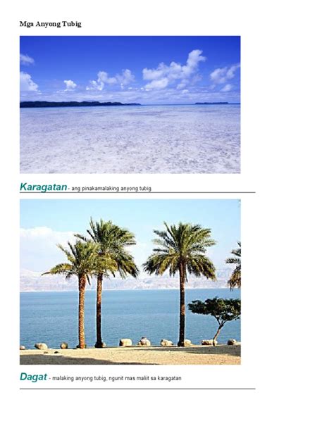 Mga Anyong Tubig Pdf