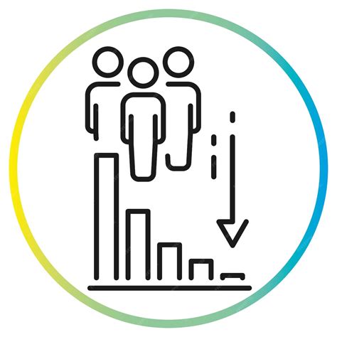Premium Vector Decrease Population Icon