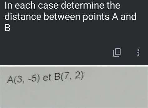 Solved In Each Case Determine The Distance Between Points A And B A