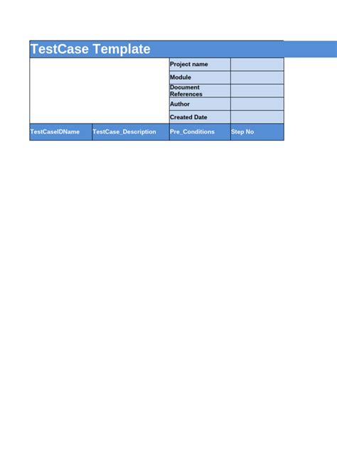 Testcase Template Pdf