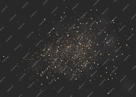 Желтая пыль Эффект боке Красивый свет мигает Частицы пыли летят в