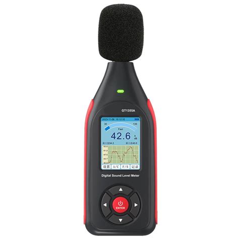 Portable Digital Sound Level Meter Noise Logger 43000 Data Records Rechargeable With Realtime