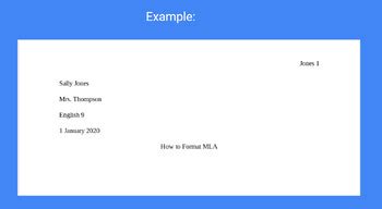 Introduction To MLA By Emily Sandborn TPT