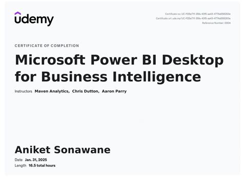 ACHIEVED CERTIFICATE OF DATA ANALYSIS USING MICROSOFT POWER BI. | Aniket Sonawane
