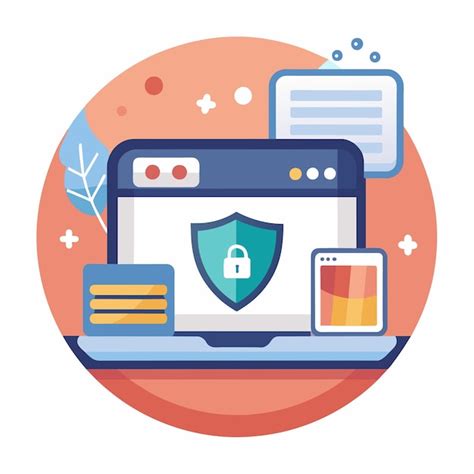 Premium Vector A Laptop With A Padlock On The Screen Indicating Security Measures In Place To