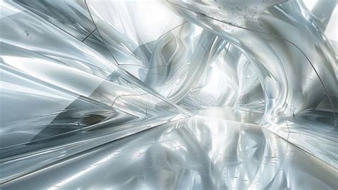 Abstract Shiny Metallic Interior With Futuristic Design Stock Illustration Illustration Of