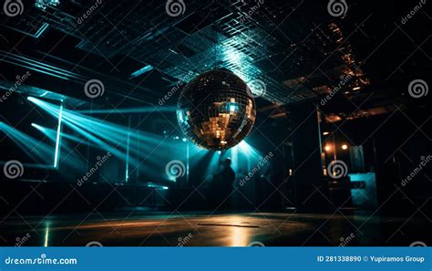 Glowing Disco Ball Ignites Vibrant Disco Dancing In Nightclub Generated