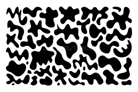 Irregular Blob Set Abstract Shapes Random Blobs Simple Liquid Amorphous Stock Vector