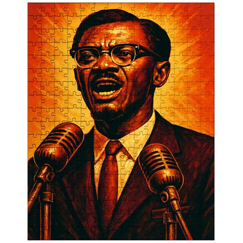Patrice Lumumba Independence Speech Portrait Jigsaw Puzzle Noveltees