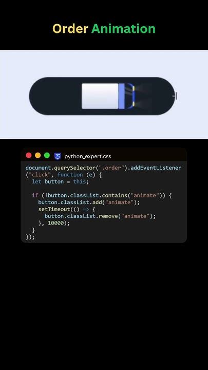 Order Button Animation Delivery Truck On Click Coding Programming