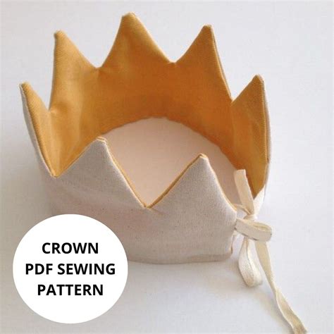 Birthday Crown Pdf Pattern Crown Sewing Pattern Diy Crown Pdf