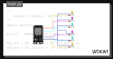 Robocar 2w Micropython Wokwi Esp32 Stm32 Arduino Simulator