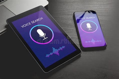 Voice Search Technology Speech Detect And Sound Recognition Deep Learning Concept Application