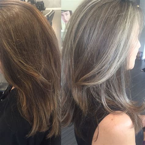 Transitioning From Colored Hair To Silvergrey Hair Saltandpepper