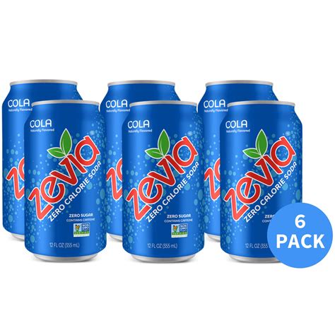 Zevia Zero Cola 6 Cans Soda Pop For Wholesale Trade Walmart