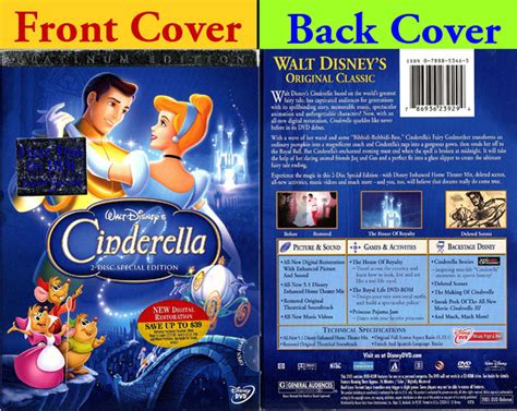 Cinderella Dvd Walt Disney Platinum Edition 2 Disc 1950 Brand New