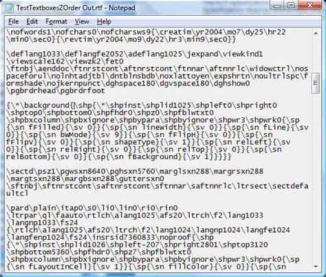 Rich Text Format Rtf