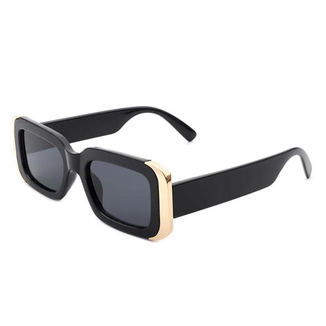 Hs2089 Rectangle Narrow Fashion Tinted Square Sunglasses Iris Fashion