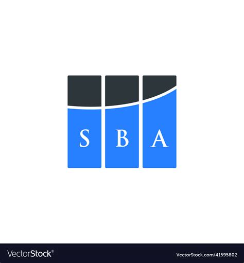 Sba Letter Logo Design On White Background Vector Image