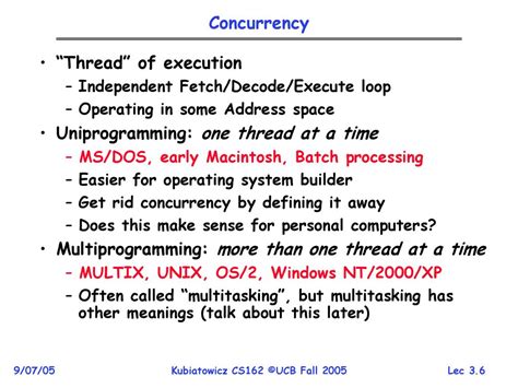 Cs162 Operating Systems And Systems Programming Lecture 3 Concurrency