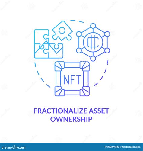 Fractionalize Asset Ownership Blue Gradient Concept Icon Stock Vector Illustration Of Abstract