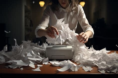 Premium Photo A Person Crumpling A Paper And Preparing To Generative Ai