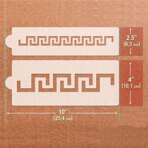 Cake Border Stencil Greek Key Home Wall Border Greek Stencil Nursery