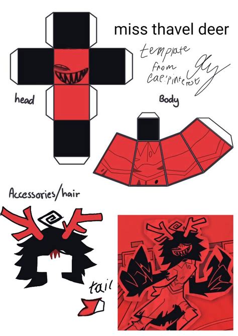 Miss Thavel Deer My Papecraft In 2024 Paper Doll Template Paper Crafts Paper Dolls Diy