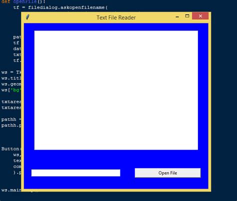 Text File Reader Program Using Tkinter In Python With Source Code