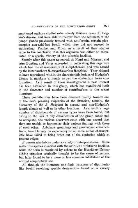 A Study Of The Diphtheroid Group Of Organisms With Special Reference To