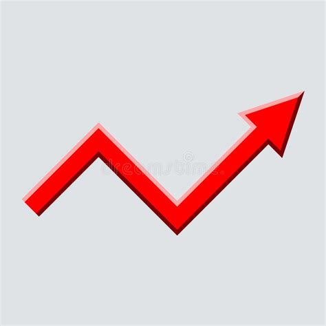 Gráfico Rojo De La Flecha En Fondo Ligero Vector Ilustración Del Vector