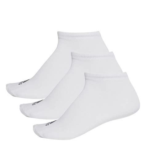 Adidas Performance No Show Thin Unisex Training Socks 3 Pairs White