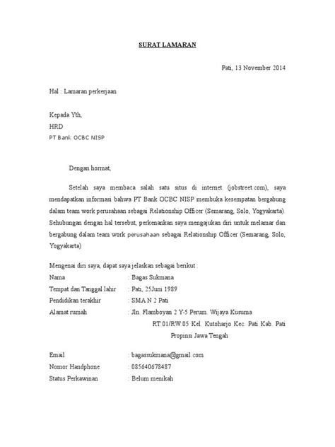 Contoh Surat Lamaran Kerja Yang Mendapat Informasi Dari Teman Surat