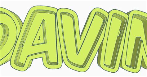 Davin Led Namenslampe Name Lamp By Tomsen Download Free Stl Model