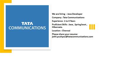 Jothi Pushpa On Linkedin Tatacommunications Javadeveloper Openforwork Immediatejoiners