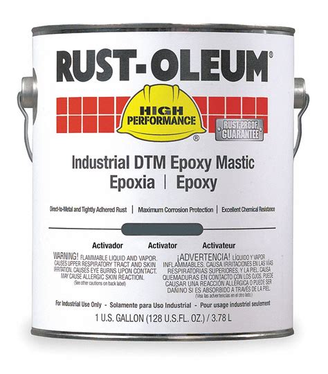 Rust Oleum Exterior Interior Epoxy Mastic Epoxy Activator And Finish