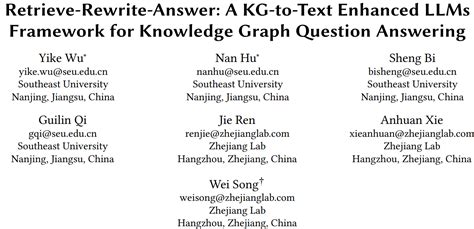 retrieve rewrite answer a kg to text enhanced llms framework for