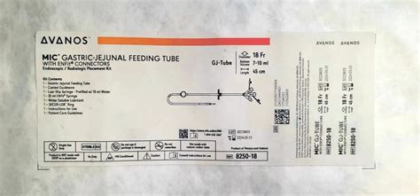 New Avanos Medical 8250 18 Mic Gastric Jejunal Feeding Tube Endoscopic