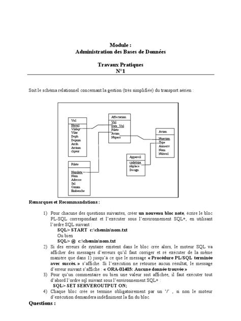 Tp Plsql N1 Pdf Plsql Pilote Aéronautique