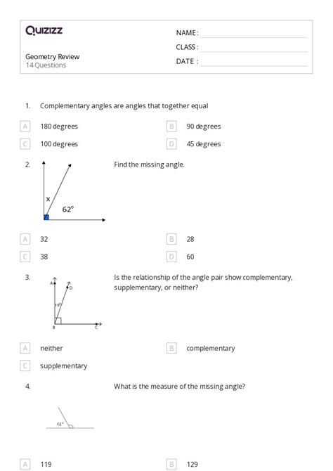50 Geometry Worksheets For 7th Grade On Quizizz Free And Printable