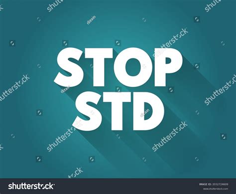 Stop Std Sexually Transmitted Diseases Text เวกเตอร์สต็อก ปลอดค่า