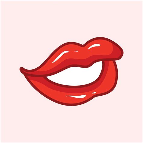 Red Lips Cartoon Vector Illustration 39360639 Vector Art At Vecteezy