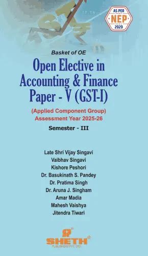 Open Elective In Accounting And Finance Paper V Gst I Oe Semiii
