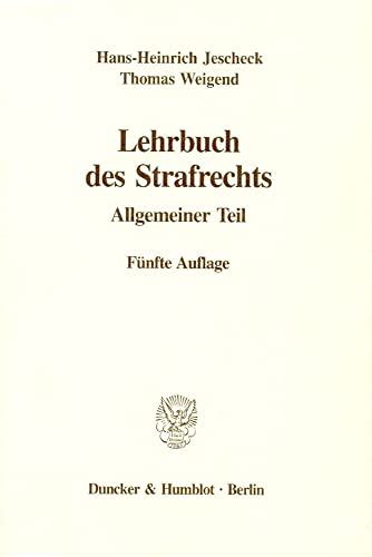 9783428083480 Lehrbuch Des Strafrechts Allgemeiner Teil AbeBooks