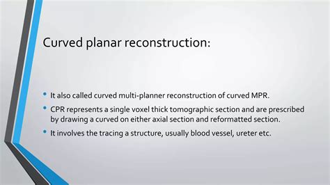 Post Processing Of Computed Tomography PPT