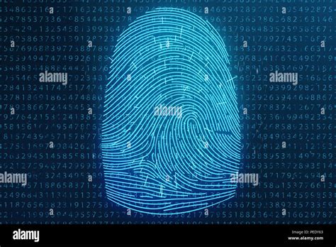 3d Illustration Fingerprint Scan Provides Security Access With