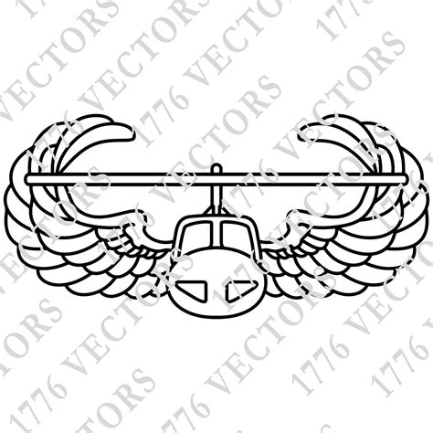 Army Air Assault Badge Vector File Ai Eps Dxf  Png Pdf Svg Multiple File Options And